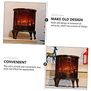 Abaodam Fireplace Corner Adornment Decorative Lamp Living Room Decoration Powered Rhythm for Party