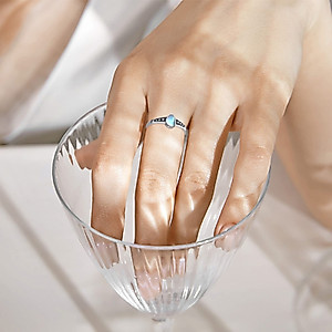 CUOKA MIRACLE Moonstone Ring 925 Sterling Silver Moonstone Open Adjustable Ring Moonstone Jewelry Gift for Women Daughter Friends