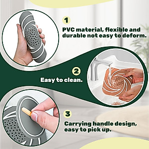 Sekonow 4pcs Shower Drain Hair Catcher Tub Stopper, Shower Drain Cover Hair Trap to Catch Hair Universal Bathtub Plug for Bathroom Kitchen Laundry