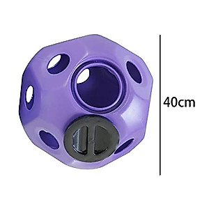 AMLESO Horse Treat Ball Hay Feeder Toy Ball Feeding Toy for Horse Sheep, Horse Stable Stall Paddock Rest, Purple