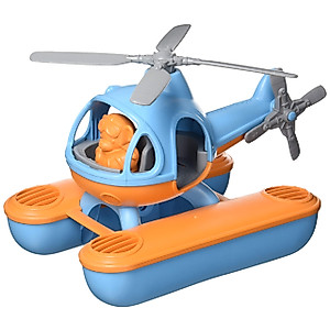 Green Toys Seacopter, Blue/Orange CB - Pretend Play, Motor Skills, Kids Bath Toy Floating Vehicle. No BPA, phthalates, PVC. Dishwasher Safe, Recycled Plastic, Made in USA.