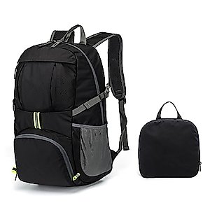 YOTOM Travel Hiking Backpack, 35L Ultralight Packable Travel Camping Hiking Backpack Daypack (Black)