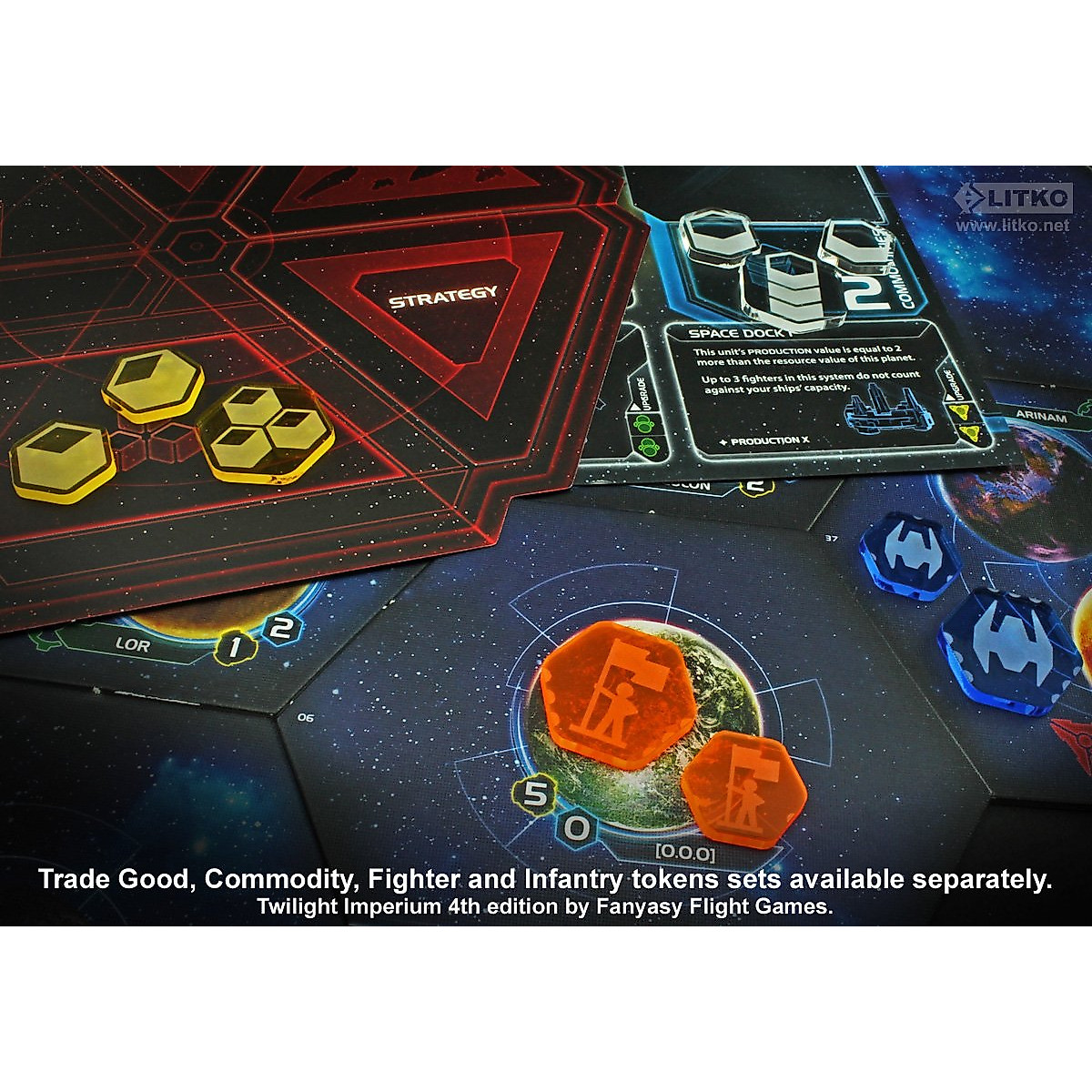 LITKO Resource Token Set | Compatible with Twilight Imperium 4th Edition (Infantry)