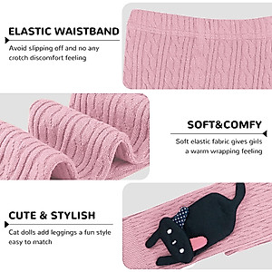 BOOPH 3 Pack Girl Legging Pants Knit Footless Tights 5-8 Year Yellow Pink Gray