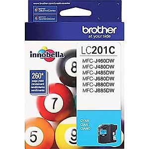Brother LC201C Innobella Ink Cartridge, Cyan - in Retail Packaging