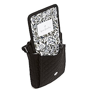 Vera Bradley Women's Cotton Mini Hipster Crossbody Purse With RFID Protection, True Black, One Size