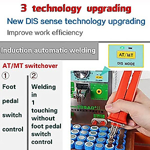 GAOMIN 709AD+ Battery Spot Welder,3.2kw Pulse Welding Machine for 18650 14500 Lithium Batteries Battery Pack,Wire-Controlled Foot Switch,for Battery Packs,Button Cells,Battery Repair