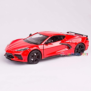2020 Chevrolet Corvette C8 Stingray Red Timeless Legends 1/24 Diecast Model Car by Motormax 79360