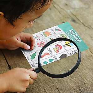 Juvale 50 Pack Nature Scavenger Hunt Cards for Kids Ages 4-8, Outdoor Find and Seek Camping Game