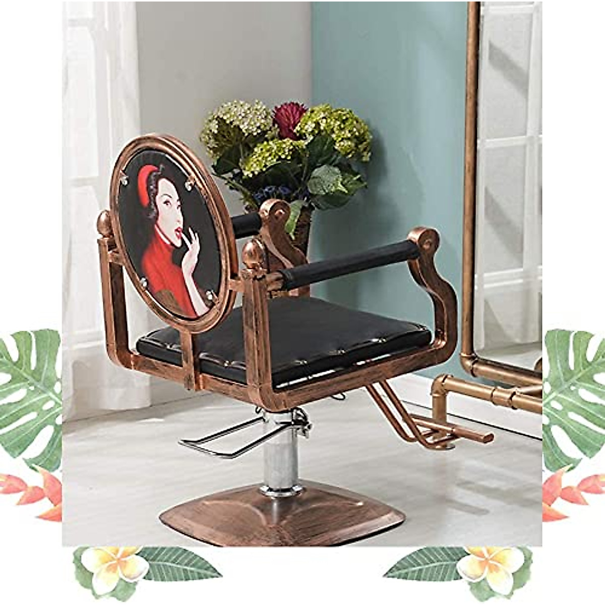 DFONCE Barber Chair,Hydraulic Barber Chair Salon Hair Beauty Chair Styling Equipment,C (Color : D)