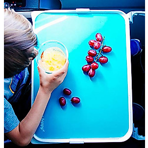 Go Happy Kids Travel Tray - Easily Attaches to Airplane & Train Tray Tables! Lightweight, Sturdy, Easy to Clean & Stow Travel Tray