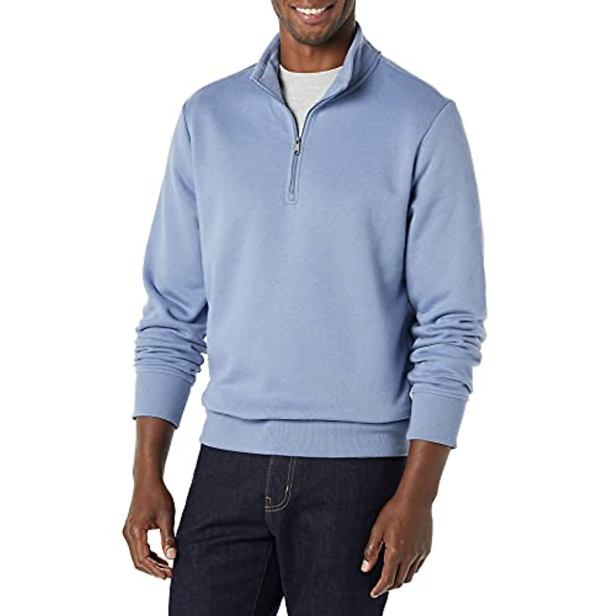 Amazon Essentials Men's Long-Sleeve Quarter-Zip Fleece Sweatshirt, Blue, XX-Large