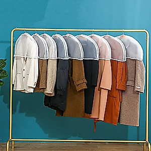 Fxkoolr Clear Vinyl Shoulder Covers Closet Suit Protects Storage Home Decor Set of 10 12"H x 24"W x 2"D for Suit, Coats, Jackets, Dress Closet Storage