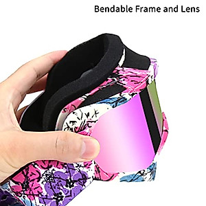 JAMIEWIN Motocross Goggles ATV Dirt Bike Motorcycle UTV MX OTG Offroad Riding Goggles Anti UV Dustproof Anti Fog Racing Skiing Goggles for Men Women Youth Kids