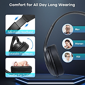 MAIRDI USB Headset with Microphone for PC, Computer Headset with Mic Noise Canceling for Laptop Teams Zoom Office Work Call Center Business Softphone, Dictation Headset for Dragon Naturelly Speaking