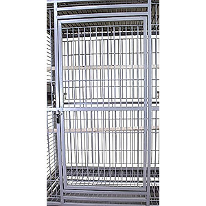 King's Cages 8004030 40X30X72 Play Pen Bird Cage Parrot Cockatoo Macaw Amazon Grey Silver Color