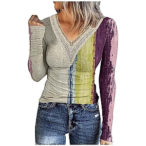 SNKSDGM 3D Print Womens Crewneck Sweatshirt Hooded Trendy Fall Clothes for Women Crop Long Sleeve Warm Clothes for Women Sport Womens Dresses v-Neck Puff Sleeves Halloween Dress for Women