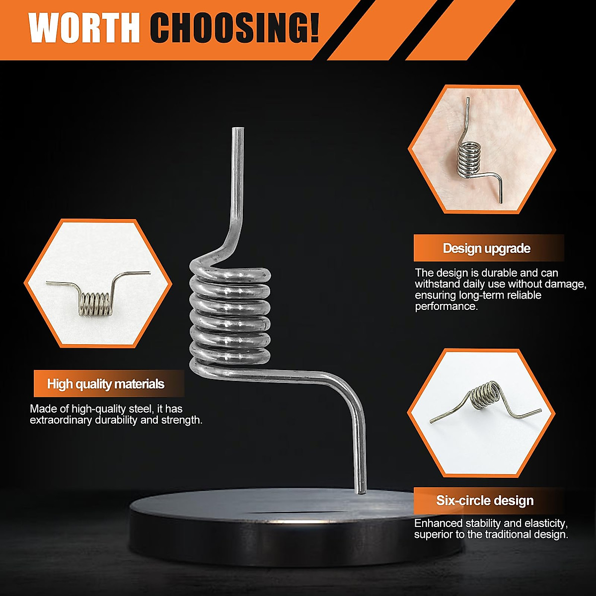 Upgrade (2 Pcs) MHY62044106 Refrigerator Door Spring Replace MHY62044104 MHY62044103 Flapper Door Spring Compatible With LG Kenmore Electronics Refrigerator LFX25976ST LFX28978ST LFX28968SB LFX28968ST