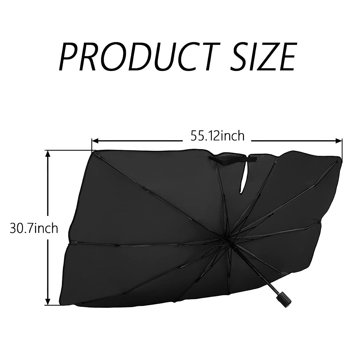 Foldable Windshield Umbrella Sun Shade with Storage Pouch,99% UV Blocking Sun Visor, Interior Accessories Sun Heat Protection,Universal Size Sun Shade Cover for Car Truck SUV