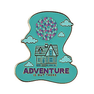 Disney Pixar Enamel Pin Set, Pack of 4 Pieces, 1.75”, Limited Edition Collectors Pins, Themed Jewelry with Art and Quotes from Up, Toy Story and WALL-E, Amazon Exclusive