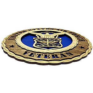 Air Force Veteran Armed Forces Military Unique Decorative Custom Laser Crafted Three Dimensional Wooden Wall Plaque - Traditional