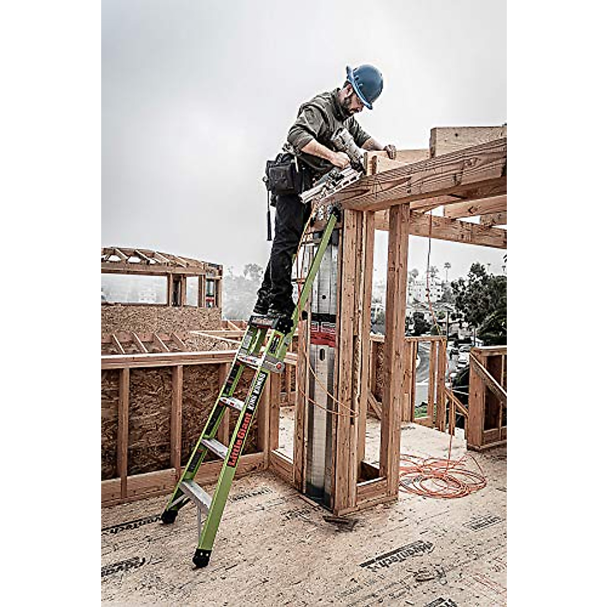 Little Giant Ladders, King Kombo, Professional, 5 Ft. A Frame, 8 Ft. Extension, Fiberglass, Type 1AA, 375 lbs Weight Rating, (13580-001)