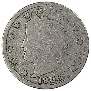1903 Liberty Head V Nickel 5 Cent Piece AG About Good 5c US Coin Collectible