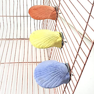 PATKAW Bird Perch Bird Beak Stone Mineral Lava Blocks Trimming Chew Toys Pumice Stones Parrot Perch Stand for Conures Cockatiels Parrots Random Color