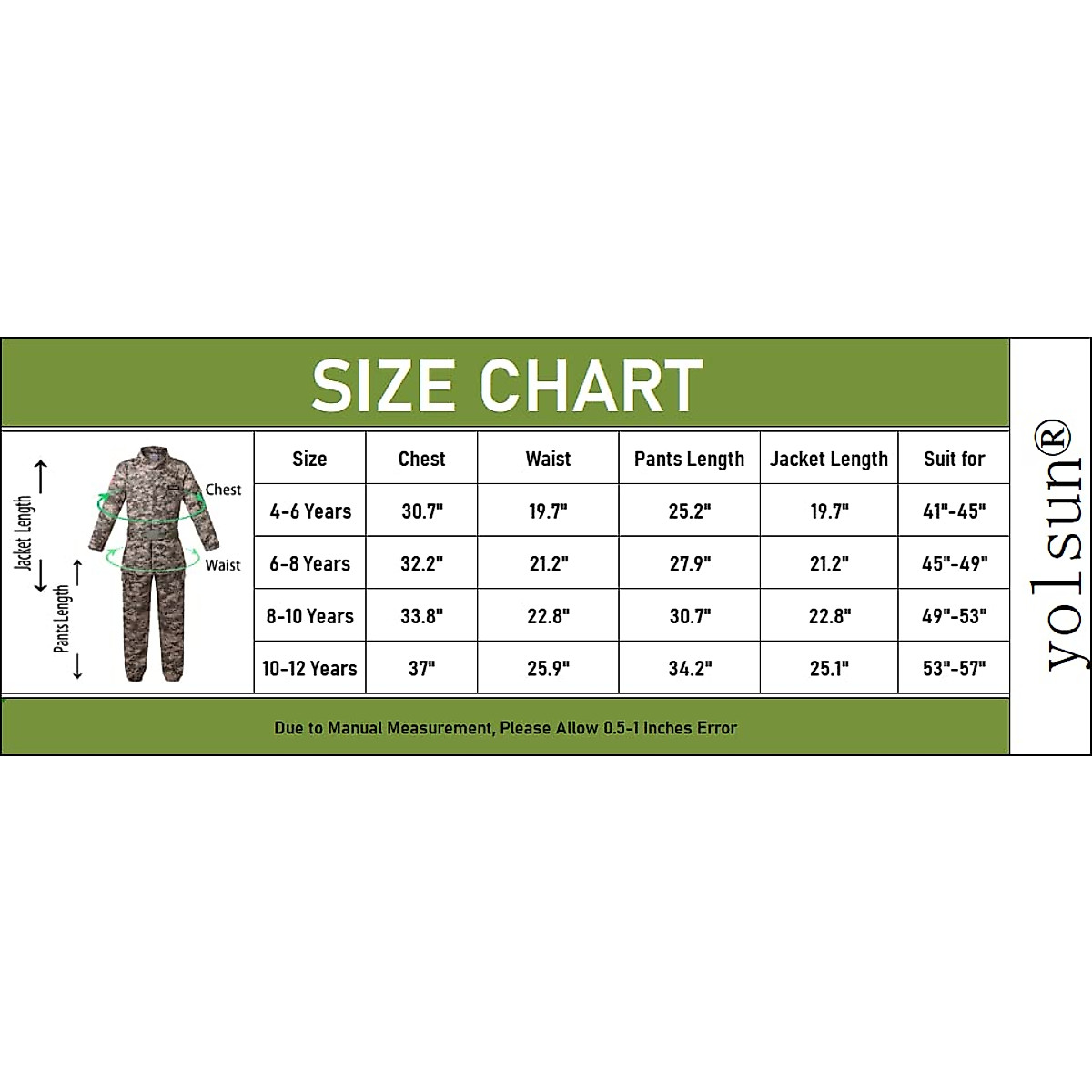 Deluxe Kid's Camo Combat soldier costume (6-8 Years）