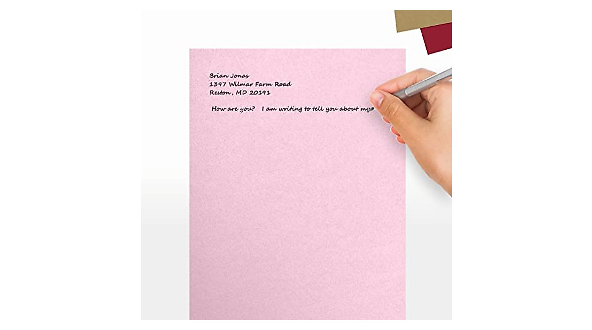 LUXPaper Rose Quartz Metallic Paper - 8.5 x 11, 80lb, 50 Sheets