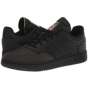 adidas Men's Hoops 3.0 Low Basketball Shoe, Black/Black/Carbon, 10