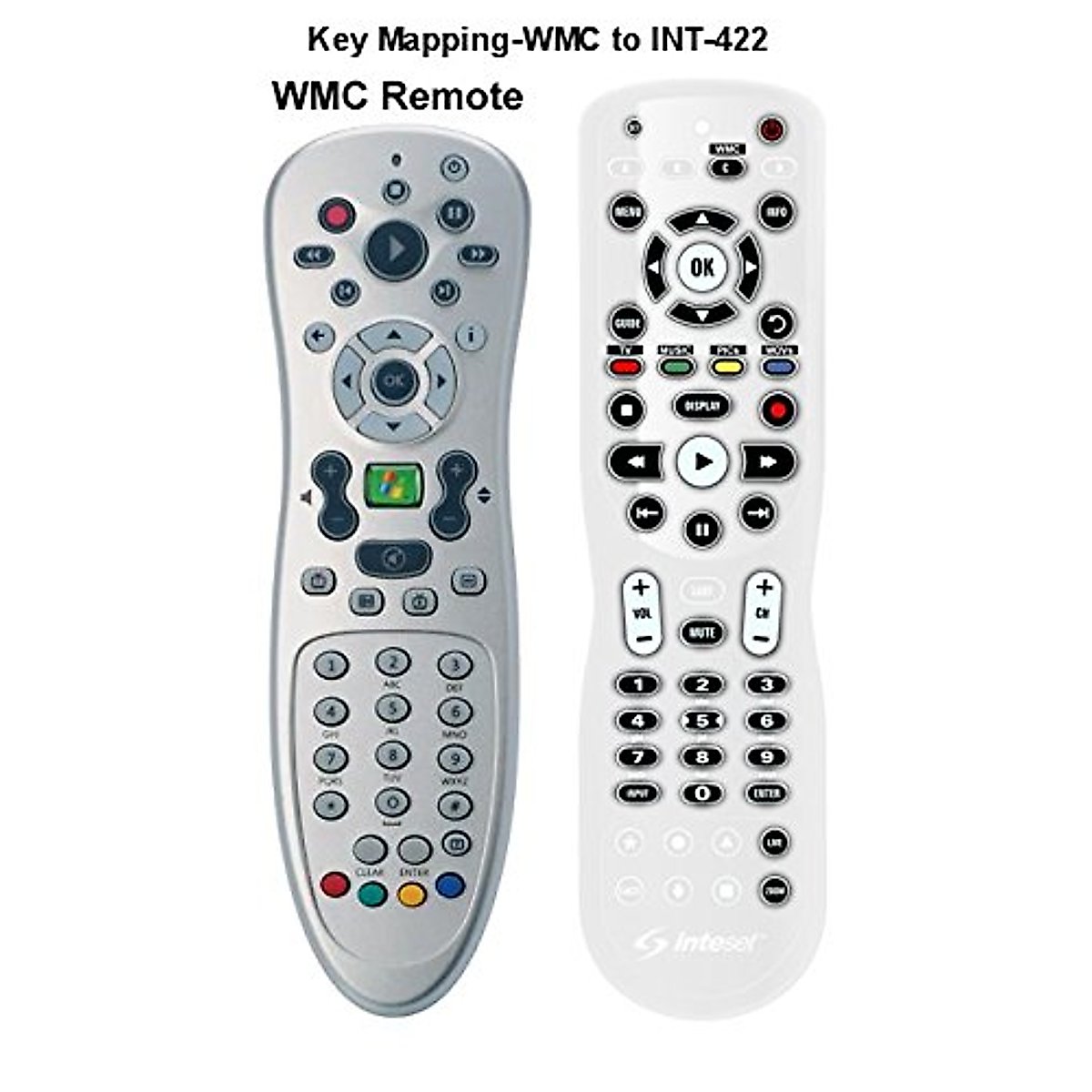 Inteset 4-in-1 Universal Backlit IR Learning Remote for use with Apple TV, Xbox Series X/S, Roku, Media Center/Kodi, Nvidia Shield, Most Streamers & Other A/V Devices
