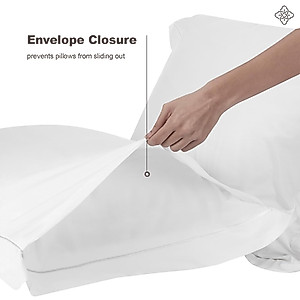 BIOWEAVES 100% Organic Cotton Percale Duvet Cover King Size Set – Crisp, Soft & Naturally Cooling Weave, 300 Thread Count GOTS Certified King Duvet Cover & 2 Pillow Shams – 106x92 inches, Ivory