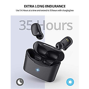 Bluedio Mini Wireless Earbuds in Ear Light-Weight Headsets Built-in Microphone Wireless Earbuds, T Elf 2 True Wireless Touch Earbuds in Ear Earphones with Charging Case for Cell Phone/Sports