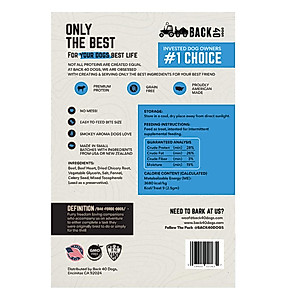 Back 40 Dogs Beef Bites - All Natural Premium Air Dried Dog Training Treats - Free Range Beef, Real Meat - High Protein Dog Food Toppers & Dog Treat - Puppy Essentials, Made in USA - 16oz