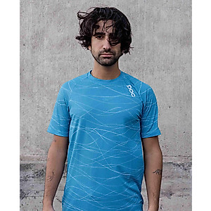 POC Mtb Pure T-Shirt - Men's Lines Basalt Blue, Xs