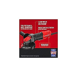 CRAFTSMAN Angle Grinder, Small, 4-1/2-Inch, 7.5-Amp, Corded (CMEG200)