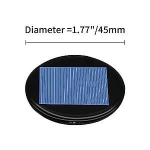 10Pcs Mini Solar Panels for Solar Power, 0.5V 270mA Mini Solar Panel Kit DIY Electric Toy Photovoltaic Cells Solar Epoxy Cell Charger Diameter 1.77"(45mm)