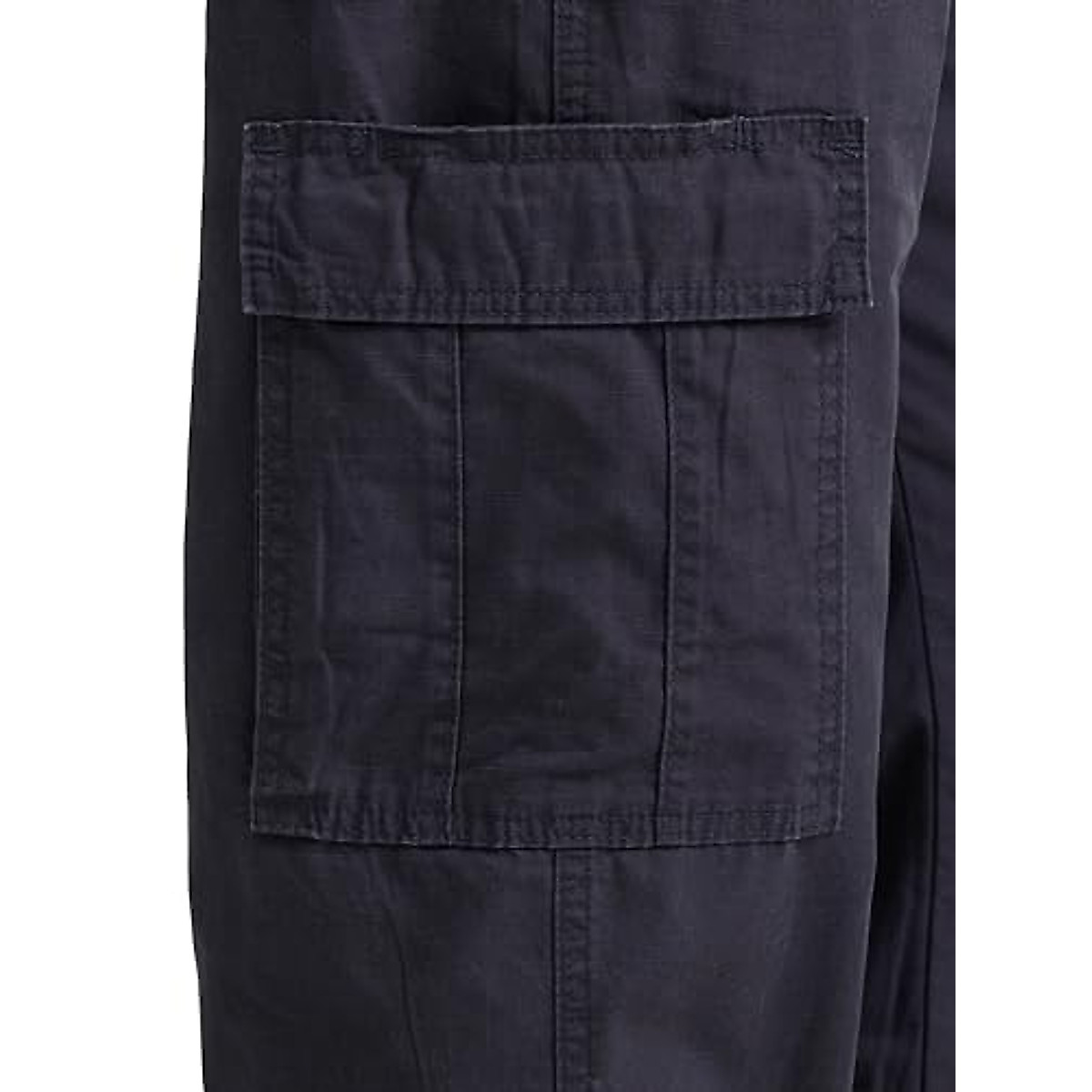 Wrangler Authentics Men's Twill Relaxed Fit Cargo Pant (Logan), Navy Ripstop, 40W x 29L