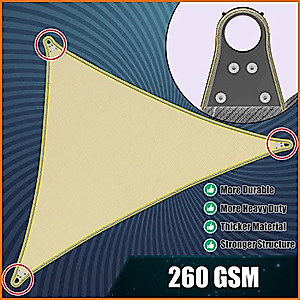 Amgo 20' x 20' Grey Rectangle Square Super Ring Sun Shade Sail ATAWS20 Canopy Awning Shades for Patio-Commercial Standard Heavy Duty-260 GSM(We Customize)