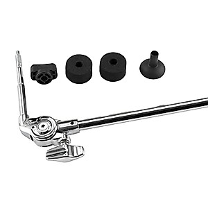 Pearl CH70 Cymbal Boom Attachment Clamp with 15" Solid Boom Arm, Multi-Angle Mounting Clamp, and UniLock Gearless Cymbal Tilter for Splash, Crash, and Effects Cymbals.