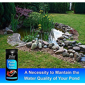 Pond Test Strips - 7-1 Pond Water Testing Kit with Ebook - Pond pH Test Kit with 50 Quick and Accurate Fish Tank Test Strips - 50 Test Strips by JNW Direct