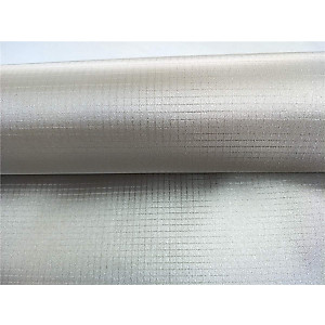 Amradield Block EMF RFID EMI RF Shielding Conductive Copper Nickel Fabric for Smart Meter RF Blocking Plaid Ripstop Type Military Grade 197"x43" inch