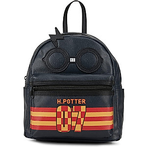 Harry Potter Hogwarts Allover Backpack - Girls, Boys, Teens, Adults Hogwarts School of Witchcraft Faux Leather 10 Inch Allover Mini Backpack