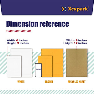 Xxcxpark 250 PCS 6x9 inches Security Catalog Envelopes Printable Self Seal Envelopes, Anti Tear brown Kraft Envelopes for Invitation Cards, Pictures, Photos, Documents