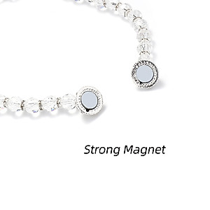 SUQ I OME 2 Pack of Crystal Beaded Curtain tiebacks Magnetic Curtain Tiebacks Holdbacks Curtain Clips Curatin Holder Blingbling Curtain Holdbacks for Drapes (40cm)