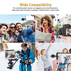 comica CVM-VS07 Mini Shotgun Microphone, 3.5mm TRRS Cardioid Condenser Mic with Excellent Shielding, Flexible Camera Mic for Smartphones, Tablet, Cameras, Gopro 7/8, Laptops and Wireless Mic System