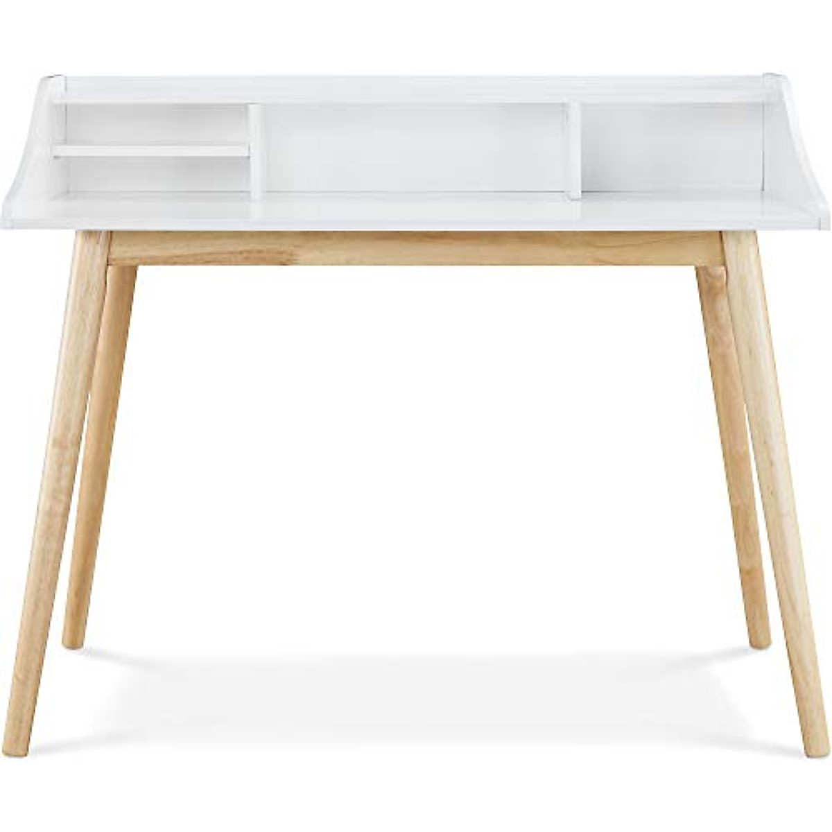 Adore Decor Alton Writing Computer Desk, Laptop PC Workstation, Retro Simple Study Table for Home Office, White