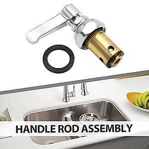 Anxingo 002714-40 Handle Stem Assembly, Replacement for T&S Faucets, Red Hot Side Spindle Assembly Valve Replacement Part