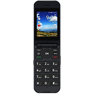 AT&T Cingular Flex 4G LTE Flip Phone ATTEA211101, 4GB, Charcoal, UNLOCKED Gray (Renewed)